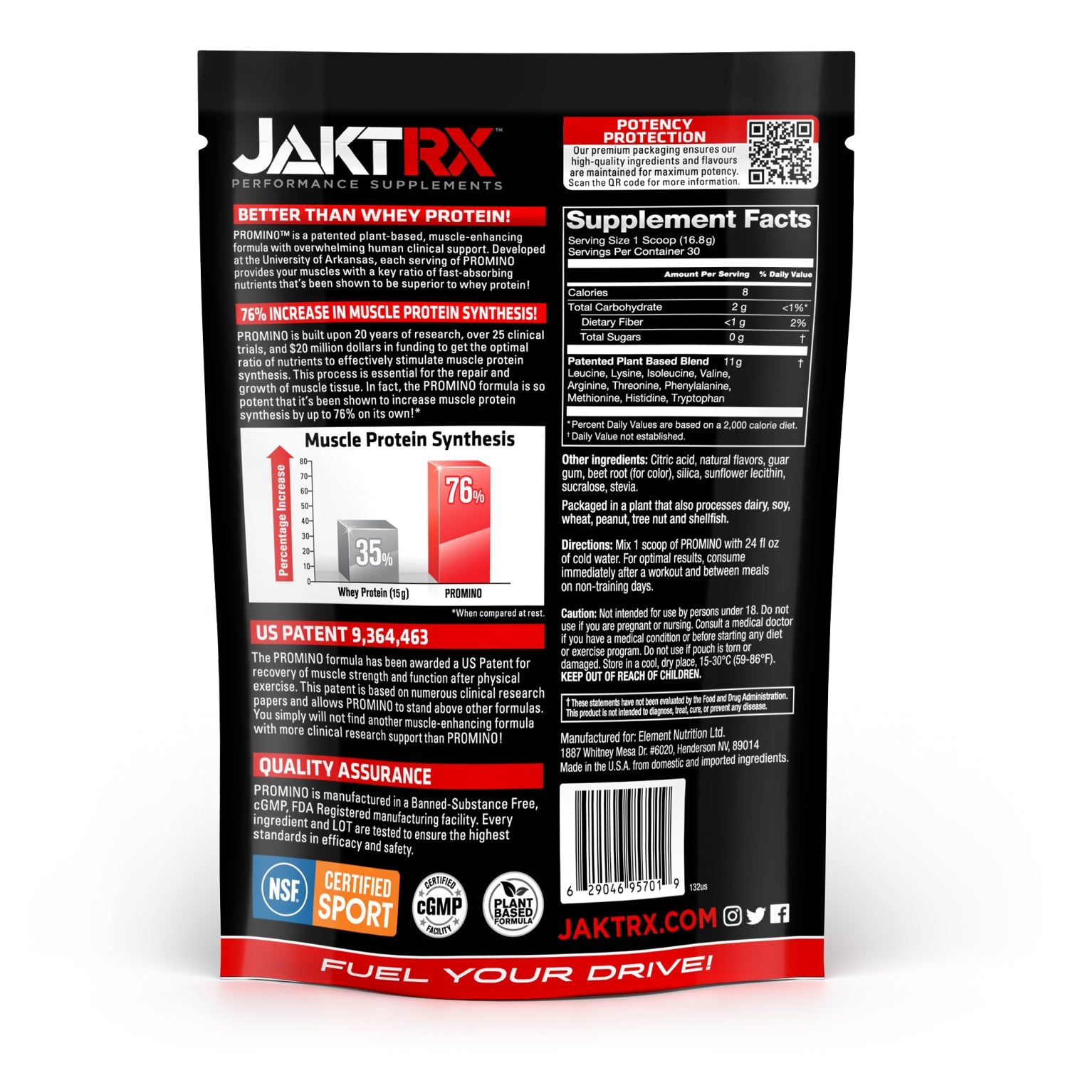 JaktRX Promino Plant-Based Protein Powder