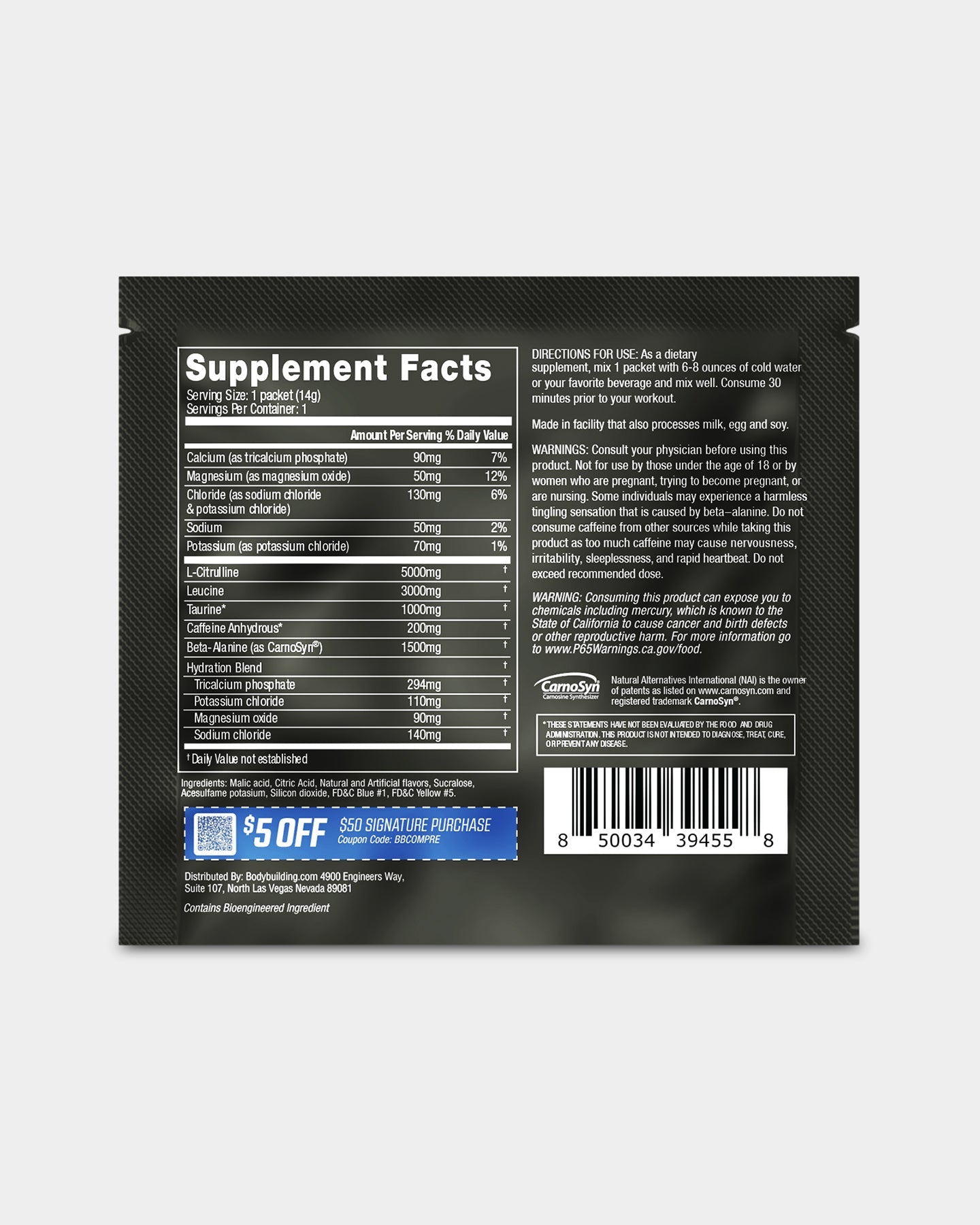 Bodybuilding.com Signature Pre-Workout Sample Pack
