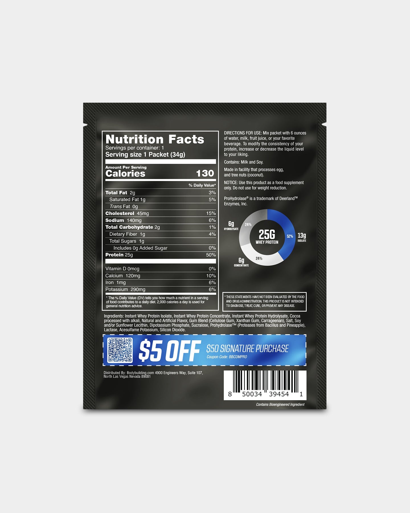 Bodybuilding.com Signature 100% Whey Protein Powder Sample Pack