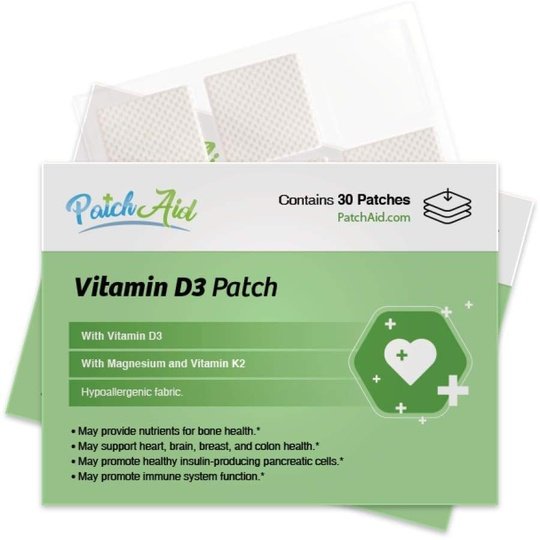 Vitamin D3 with K2 Vitamin Patch by PatchAid